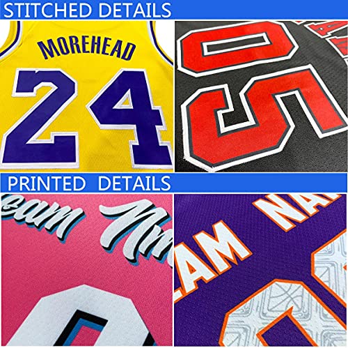 Custom Basketball Jersey Stitched or Printed Personalized Team Uniform Tank Top for Men/Kids Purple