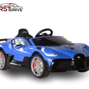 Bugatti Divo - Blue- Dual Motor Electric Power Ride On Car W/Parental Remote, MP3, Aux Cord, Bluetooth, Led Headlights, and Premium Wheels- by First Drive (Blue)