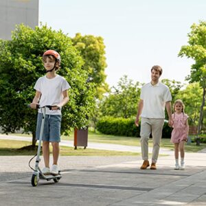 Segway Ninebot eKickScooter ZING C8, Electric Kick Scooter for Kids, Teens, Boys and Girls, Lightweight and Foldable, Light Grey & Yellow