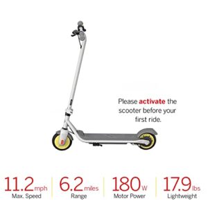 Segway Ninebot eKickScooter ZING C8, Electric Kick Scooter for Kids, Teens, Boys and Girls, Lightweight and Foldable, Light Grey & Yellow