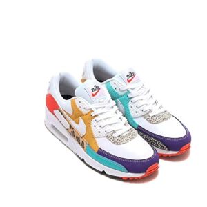 Nike Women's W Air Max 90 Se Running Shoe, White/Light Curry/Habanero Red/White, 5 UK (7 US)