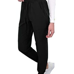 GT Performance Women's Medical Nursing Jogger Scrub Pant Black-Medium