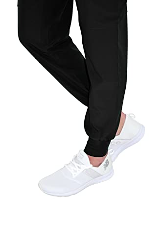 GT Performance Women's Medical Nursing Jogger Scrub Pant Black-Medium