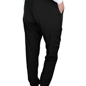 GT Performance Women's Medical Nursing Jogger Scrub Pant Black-Medium