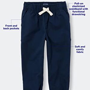 The Children's Place Boys' Stretch Pull on Jogger Pants, Flax/Tidal 2-Pack, 8