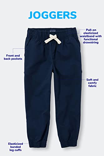 The Children's Place Boys' Stretch Pull on Jogger Pants, Flax/Tidal 2-Pack, 8