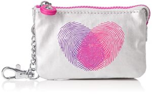 kipling ki3810u5a women's official mini creativity pink heart met, pink heart met, one size