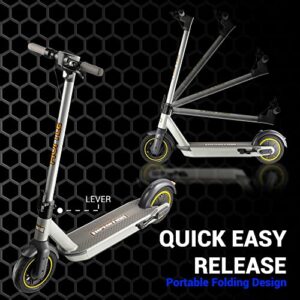 10 Inches Foldable Electric Scooter - Unique Performance and Upgraded Pneumatic Tire Foldable Commuter, Suitable for Adult and Easy to Store and Transport - HURES36