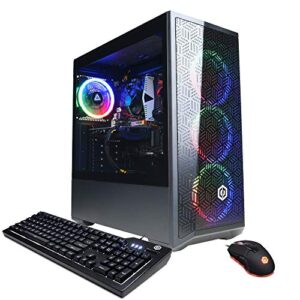 cyberpowerpc gamer xtreme vr gaming pc, intel core i5-11400f 2.6ghz, geforce rtx 3050 8gb, 8gb ddr4, 500gb pci-e nvme ssd, wifi ready & win 11 home (gxivr8060a12), black