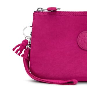 Kipling Women’s Creativity Extra Large Wristlet, Versatile Cosmetics Kit, Lightweight Nylon Travel Organizer, Pink Fuchsia