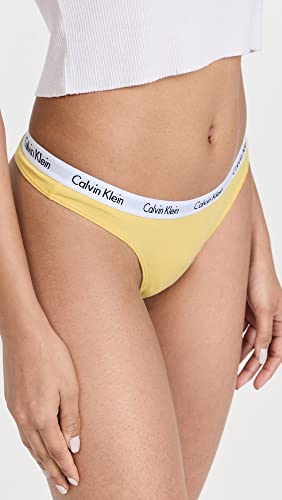 Calvin Klein Underwear Women's Carousel Thong Pack, Lime/White/Grey Heather-925, XS