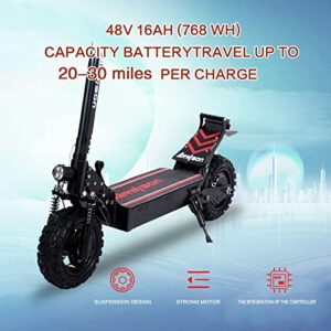 Electric Kick Scooter for Adults - 2500W Motor, Up to 30 MPH & 20-30 Miles, 48V/16AH, 11'' Heavy Duty Vacuum Off-Road Tire, Disc Braking, Adult Electric