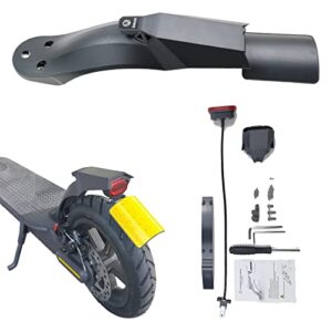 ybang rear wheel fender kit for mi 3 for xiaomi m365 / 1s / pro / pro 2 electric scooter accessories, mudguard with led taillight spare part modification kit, black