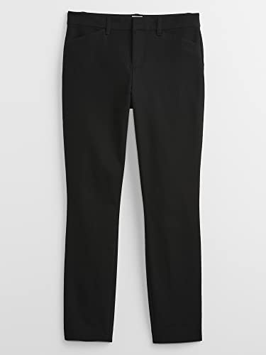 GAP Womens Skinny Ankle in Bi-Stretch Pants, True Black V2, 10 Short US