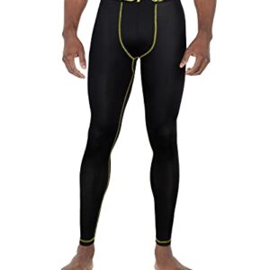 AND1 Men's Performance Leggings - Athletic Compression Base Layer Tights (Size: S-XL), Size X-Large, Black