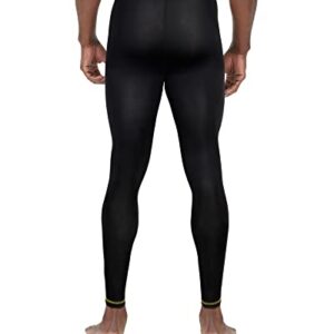 AND1 Men's Performance Leggings - Athletic Compression Base Layer Tights (Size: S-XL), Size X-Large, Black