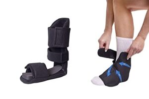 brace direct 90 degree padded night splint (large) + foot ice pack (l/xl)