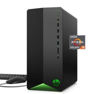 2022 Newest HP Pavilion Gaming Desktop, AMD 6-Core Ryzen 5 5600G Processor(Beat i7-10700K), AMD Radeon RX 5500, 16GB RAM, 256GB NVMe SSD, Win 11 Home + HDMI Cable (AMD RX5500 | 16GB | 256GB)