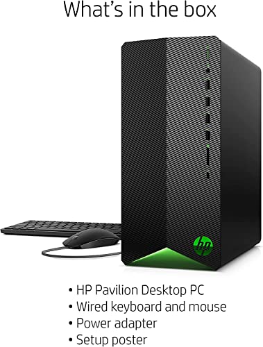 2022 Newest HP Pavilion Gaming Desktop, AMD 6-Core Ryzen 5 5600G Processor(Beat i7-10700K), AMD Radeon RX 5500, 16GB RAM, 256GB NVMe SSD, Win 11 Home + HDMI Cable (AMD RX5500 | 16GB | 256GB)