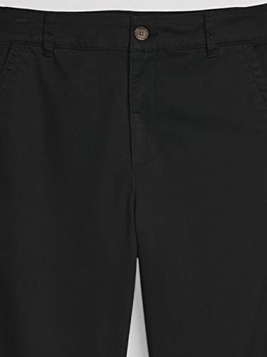 GAP Womens High Rise Girlfriend Khaki Pants, True Black, 14 US