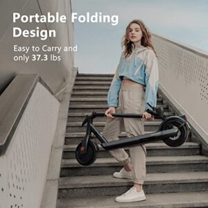 OKAI Electric Scooter for Adults - Up to 28 Miles & 15.5 MPH Commuting Electric Scooter, 300W Motor, 10" Tubeless Tires, Max Load 264 lbs Folding Electric Scooter with Dual Brakes, ES520B