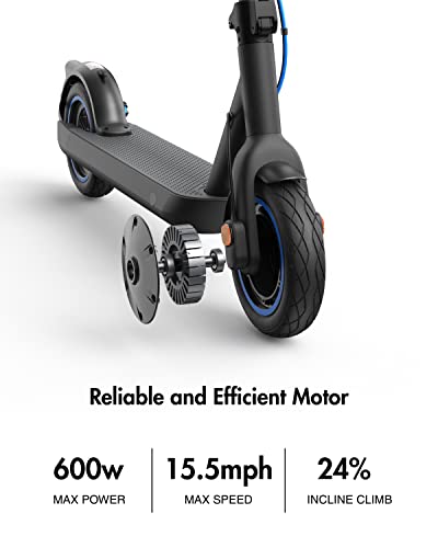 OKAI Electric Scooter for Adults - Up to 28 Miles & 15.5 MPH Commuting Electric Scooter, 300W Motor, 10" Tubeless Tires, Max Load 264 lbs Folding Electric Scooter with Dual Brakes, ES520B