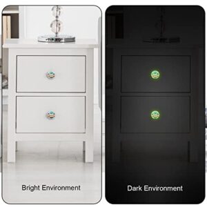 Train STATTON Knobs Round Drawer Handle Whole Body Luminescence, Fluorescence Glass + ABS for DIY Project Kitchen Living Room Furniture Decoration (4 Pack)