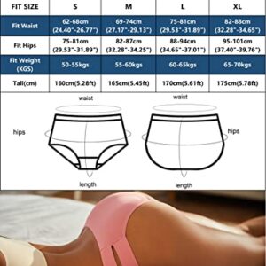 Knowyou Seamless Underwear for Women Sexy Bikini Panties No Show High Cut Hipster Stretch Straps Cheeky Panty for Ladies 6 Pack-A-M