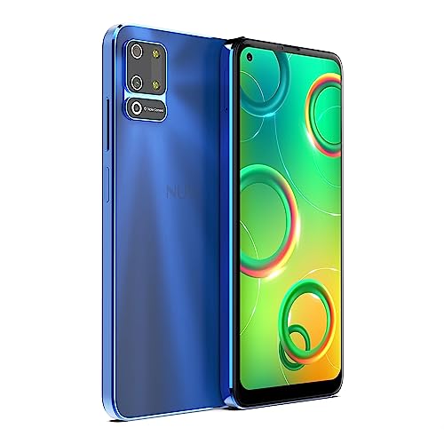 NUU B10 | 2022 | Unlocked | US Warranty| 6.55” HD+ Display | 48MP Triple-Camera | 64GB + 4GB RAM | 4000mAh Battery | Android 11 | (Blue Color)