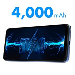 NUU B10 | 2022 | Unlocked | US Warranty| 6.55” HD+ Display | 48MP Triple-Camera | 64GB + 4GB RAM | 4000mAh Battery | Android 11 | (Blue Color)