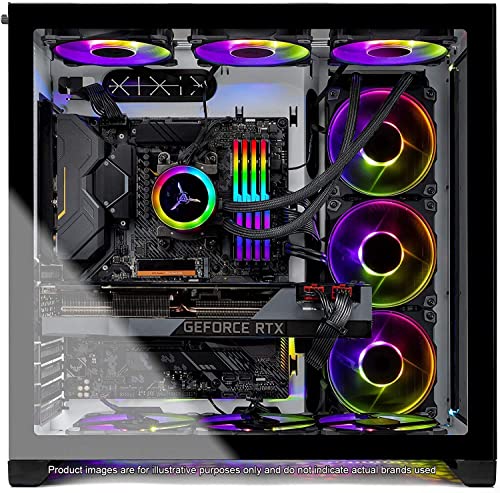 Skytech Gaming Skytech Prism II Gaming PC Desktop – AMD Ryzen 9 5900X 3.7 GHz, NVIDIA RTX 3090, 1TB NVME Gen4 SSD, 32GB DDR4 RAM 3200, 1000W Gold PSU, 360mm AIO, 11AC Wi-Fi, Windows 11 Home 64-bit