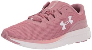 under armour women's charged impulse 3 running shoe, pink elixir/pink elixir/white, 8.5