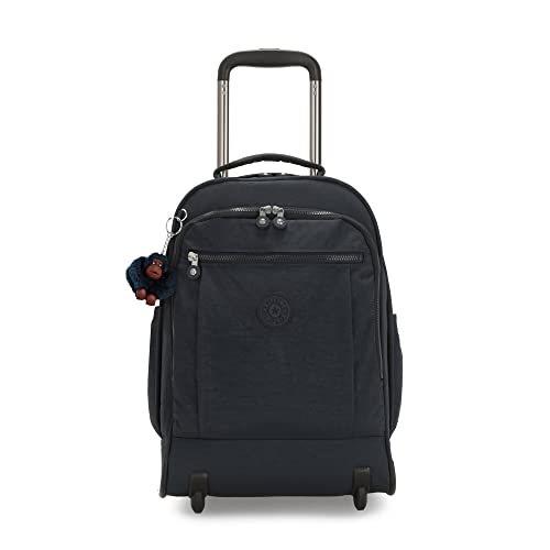 Kipling Women's Gaze Large Rolling, Durable, Wheeled Backpack with Adjustable Shoulder Straps, Nylon Book Bag, True Blue Tonal, 8.25" L x 17.25" H x 12.25" D