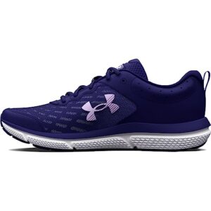 under armour women's charged assert 10 running shoe, (501) sonar blue/sonar blue/nebula purple, 8