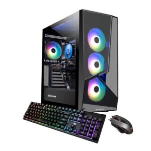 ibuypower pro gaming pc computer desktop slatemr 281a (amd ryzen 5 5600g 3.9 ghz, nvidia geforce rtx 3060 12gb, 16gb ddr4, 500gb nvme ssd, wifi ready, vr ready, windows 11 home)