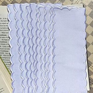 10pcs Pure White Embroidery Edged Book Mark to Cross Stitch, Blank Cross Stitch Bookmark for DIY