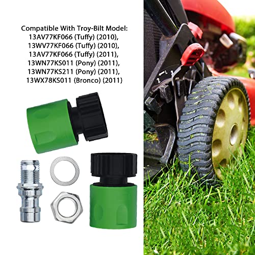 Haiouus Lawn Mower Deck Wash Kit, Compatible with MTD, Troy-Bilt, Craftsman Lawn Mower Tractor, Cub Cadet Deck Wash Adapter Quick Connect Attachment Kit, fits Riding Lawn Mower Cleaning Accessories