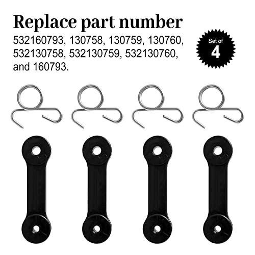 Bagger Latches for Crafts Mower - Rubber Latch Straps for Crafts hu sqvarna Poulan Pro Bagger, 532160793 Latch Hooks for Bagger Chute on Crafts HU Poulan Pro Riding Lawn Mower Tractor