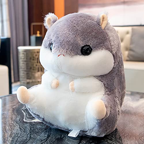 Wgxzyq Hamster Plushie Toy Hamster Stuffed Animal Plush Toy Birthday Xmas Gift for Kids Boys Girls (15.6inch, Grey)