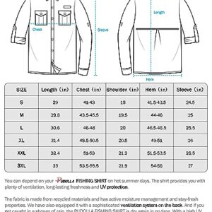 Men's Sun Protection Fishing Shirts Long Sleeve Travel Work Shirts for Men UPF50+ Button Down Shirts with Zipper Pockets(Arona Small)