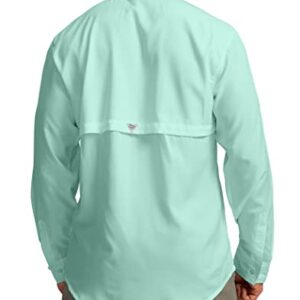 Men's Sun Protection Fishing Shirts Long Sleeve Travel Work Shirts for Men UPF50+ Button Down Shirts with Zipper Pockets(Arona Small)