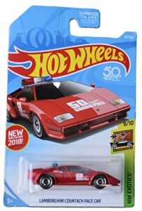 hot wheels lamborghini countach pace car, exotics 9/10 - red