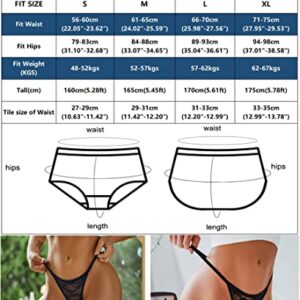 Knowyou 10/6 Pack G-String Thongs for Women Sexy Lace Low Rise Underwear for Ladies No Show T-back Tanga Panties