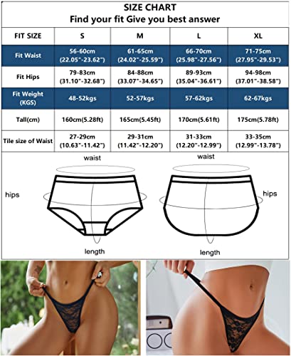 Knowyou 10/6 Pack G-String Thongs for Women Sexy Lace Low Rise Underwear for Ladies No Show T-back Tanga Panties