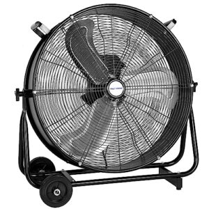 bilt hard 24" variable speed dc motor high velocity drum fan , 360°adjustable tilt, 7800 cfm industrial heavy duty industrial shop fan for warehouse, workshops, garage, factory, and basement - ul listed