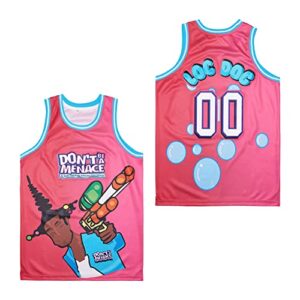 dead presidents mens basketball jersey #00 sleeveless sports shirts stitched s-xxxl (as1, alpha, m, regular, regular, pink, medium)