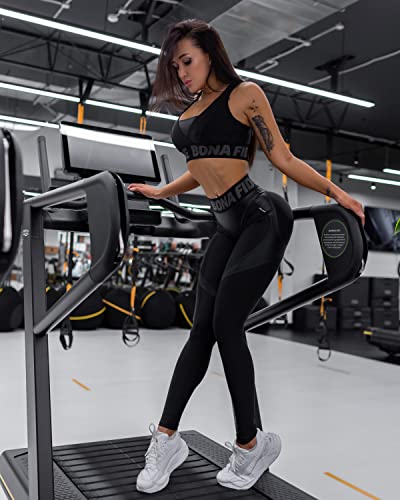 Bona Fide Premium Quality Butt Lifting Leggings for Women with Unique Design and Push Up Effect - High Waisted Tummy Control Legging