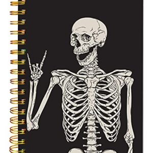 iampanda Spiral Journal Notebook,Strong Twin-Wire Binding with Premium Paper for Girl Women,Cool Funny 60 Sheets A5 College Ruled Notebook/Journal,Perfect for School Office Home Gifts,Skull Human Skeleton