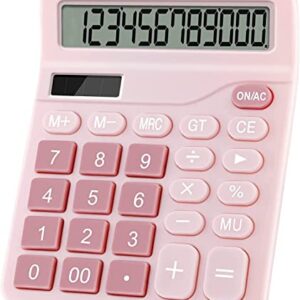 KOFFNIA Basic Desktop Calculator with Big Button Large Display (Pink)