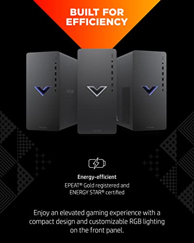 HP Victus 15L Gaming Desktop Computer Bundle PC, AMD Ryzen 3 Processor, 8 GB SDRAM, 256 GB SSD, Windows 11 Home OS, Surround Sound, Wi-Fi 6 and Bluetooth (TG02-0110, 2022)